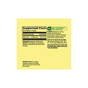 Spring Valley - Vitamin B12 Quick-Dissolve Tablets, 2,500 mcg, Cherry Flavor, 120 Count + STS Fridge Magnet.