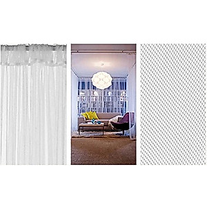 Ikea Mesh Lace Curtains, 110 Inch By 98 Inch, 1 Pair, White