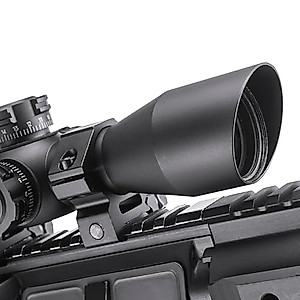 Barska Compact Rifle Scope Red/Green Illuminated Mil-Dot Reticle with Cantilever Rings - 4x32