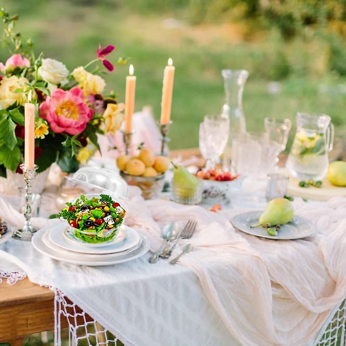 Yosoo Cupcake Containers 100Pcs Transparent PP Cups Single Muffin Cup Boxes Cakes Holder Patty Container Baking Carriers Single Cup Size 10 x 8cm / 3.94 x 3.15inch