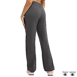 Champion, Lightweight Lounge, Comfortable Jersey Pants for Women, 31.5" (Plus Size Available), Granite Heather, Medium