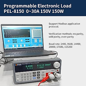 MATRIX Electronic Load Tester PEL8150, 150V 30A 150W Programmable DC Electronic Load, 0.1mV 0.1mA Resolution DC Power Supply Tester for Voltage Current, 0.2% Accuracy Electric Circuit Testing Device