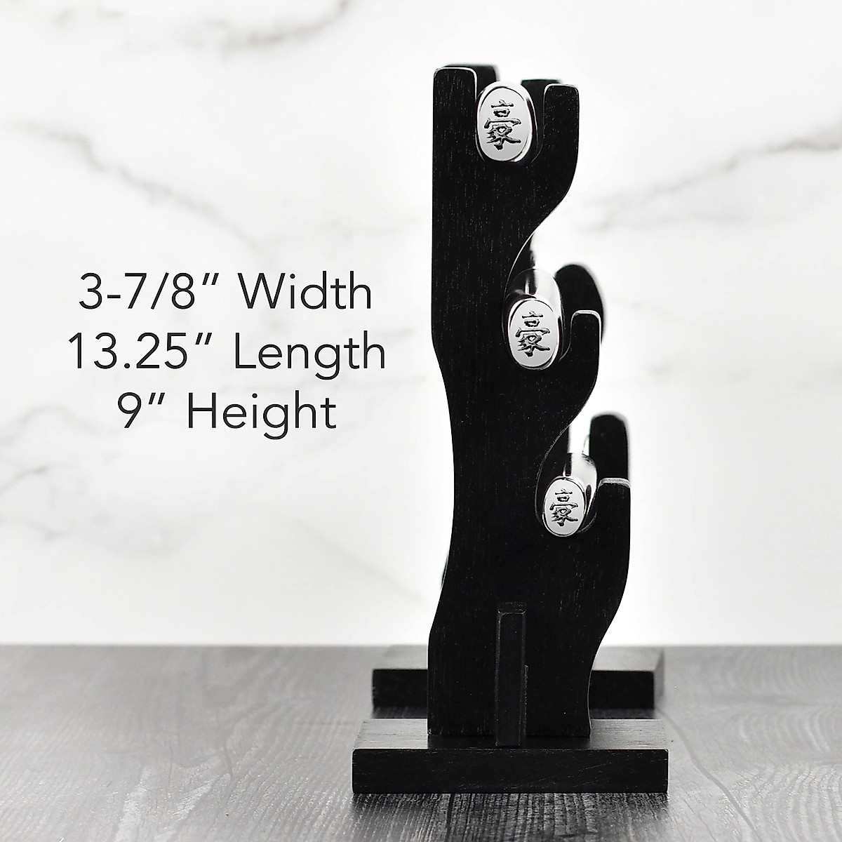 Yaxell Ypsilon SG2 Knife Set, 3 Piece with Katana Stand - 193 Layer Stainless Damascus