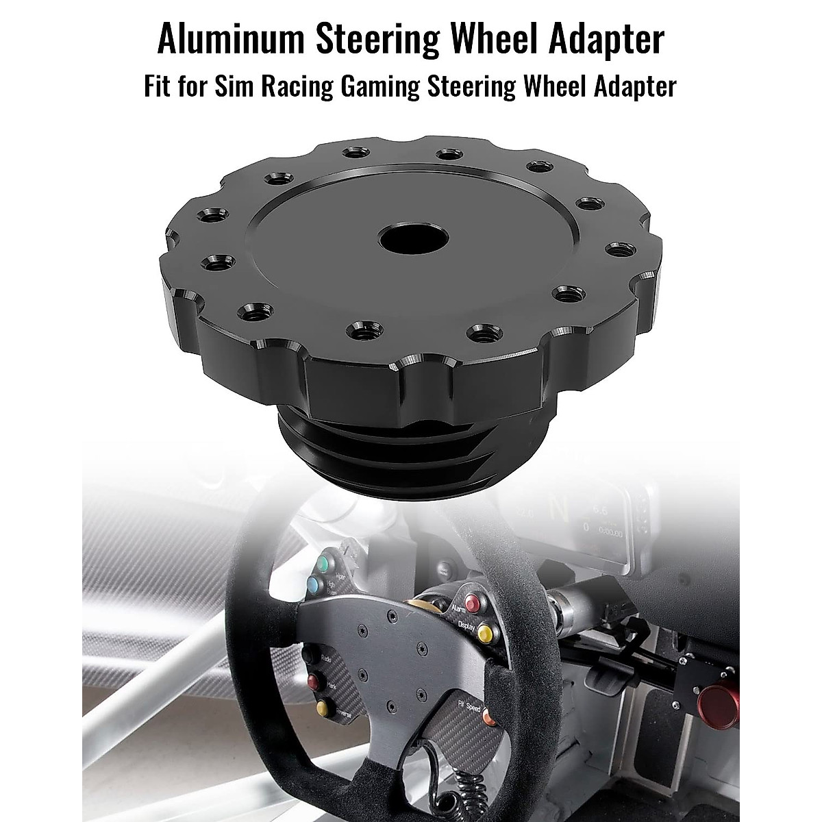 QLZOZB Gaming Steering Wheel Adapter Fit for Thrustmaster T300 T500 TS-PC TS-XW Steering Wheel Hub Adapter