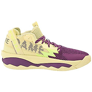 adidas Unisex Dame 8 Basketball Shoe, Yellow Tint/Glory Purple/Signal Green, 11.5 US Men