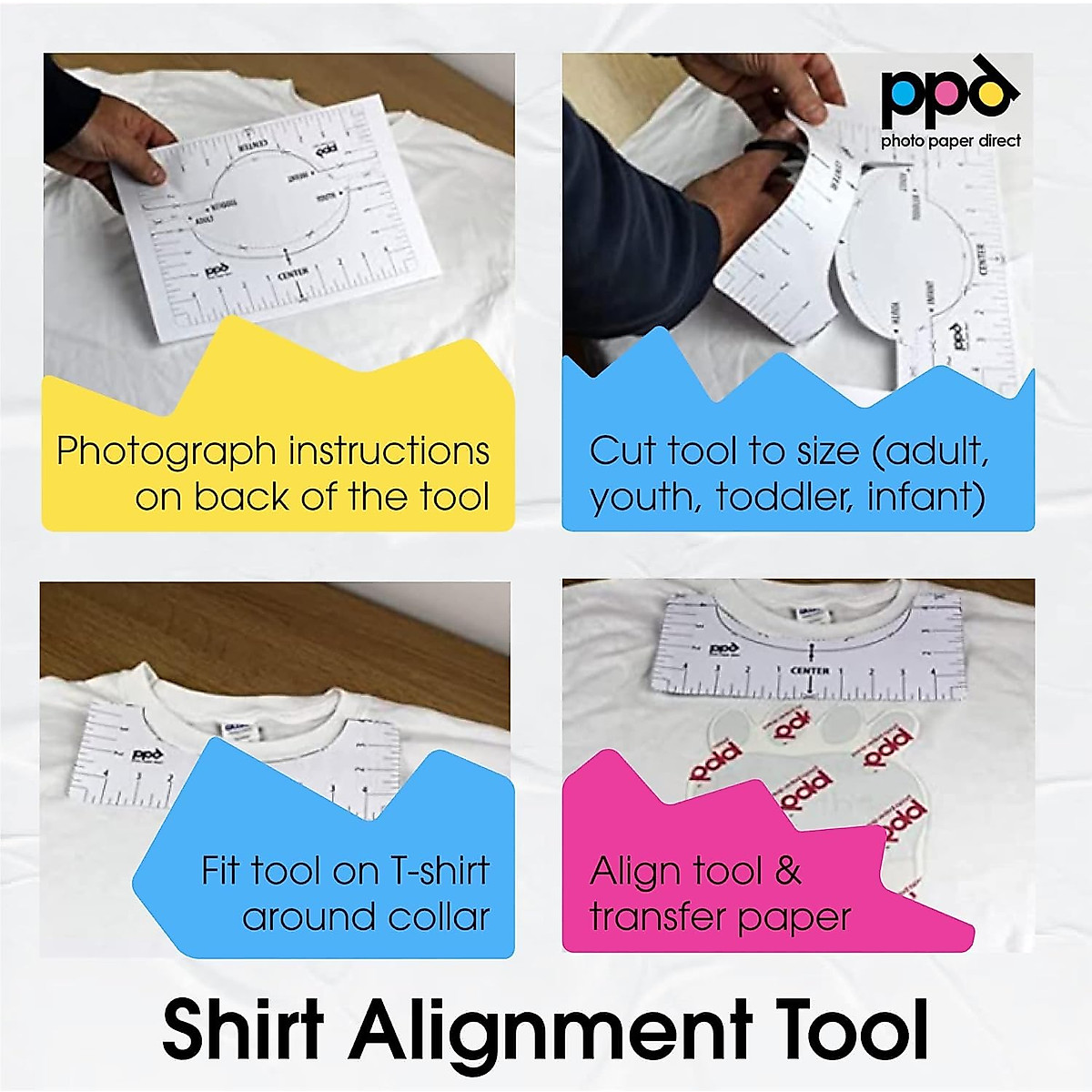 PPD Inkjet Iron-On Dark T Shirt Transfers Paper 11x17" Pack of 10 Sheets (PPD-107-10)