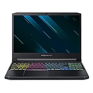 Acer Predator Helios 300 Gaming Laptop, Intel i7-10750H, NVIDIA GeForce RTX 2060 6GB, 15.6" Full HD 144Hz 3ms IPS Display, 16GB Dual-Channel DDR4, 512GB NVMe SSD, Wi-Fi 6, RGB Keyboard, PH315-53-72XD