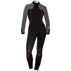 BARE 5MM Women's Nixie Ultra Full Wetsuit | Great for Scuba Diving | Comfortable Full Stretch Neoprene | Long Sleeve | Unique Omnired Material Woven into Fabric for Added Warmth | Black 06