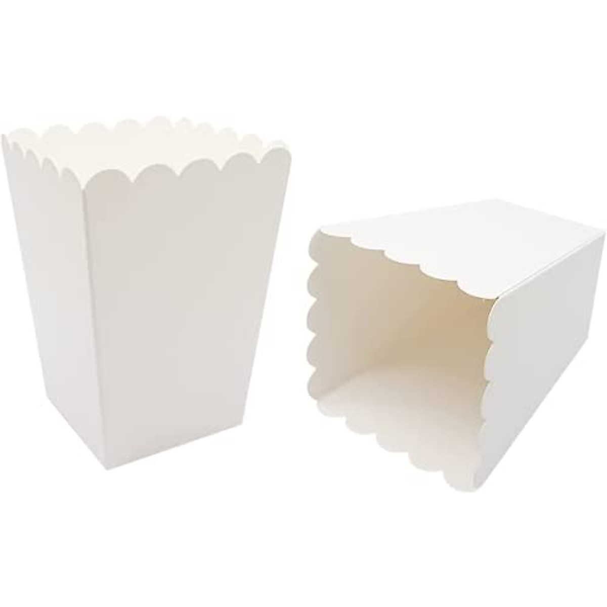 12 Pieces White Popcorn Boxes Paper Popcorn Bags Cardboard Popcorn Container for Party (12)