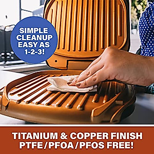 Gotham Steel Electric Grill Low Fat Multipurpose Sandwich Grill with Nonstick Copper Coating – As Seen on TV Large