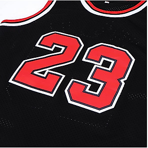 Basketball Sports Fan Jersey for Men : 90s Outfit Shirt Clothes for Men,Sports Jersey 23#. (US, Alpha, Medium, Regular, Regular, Black)