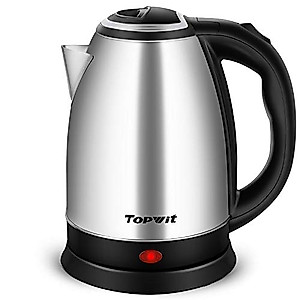 TOPWIT Electric Kettle Hot Water Kettle, 2.0L Stainless Steel Electric Tea Kettle & Coffee Kettle, BPA-Free Water Warmer with Fast Boil, Auto Shut-Off & Boil Dry Protection