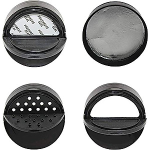 Pinnacle Mercantile Plastic Spice Jars 6-Pack Square Large 17 oz.Clear Containers Sifter Shaker Spoon Lid Refillable for Seasonings, Herbs, BBQ, Spices