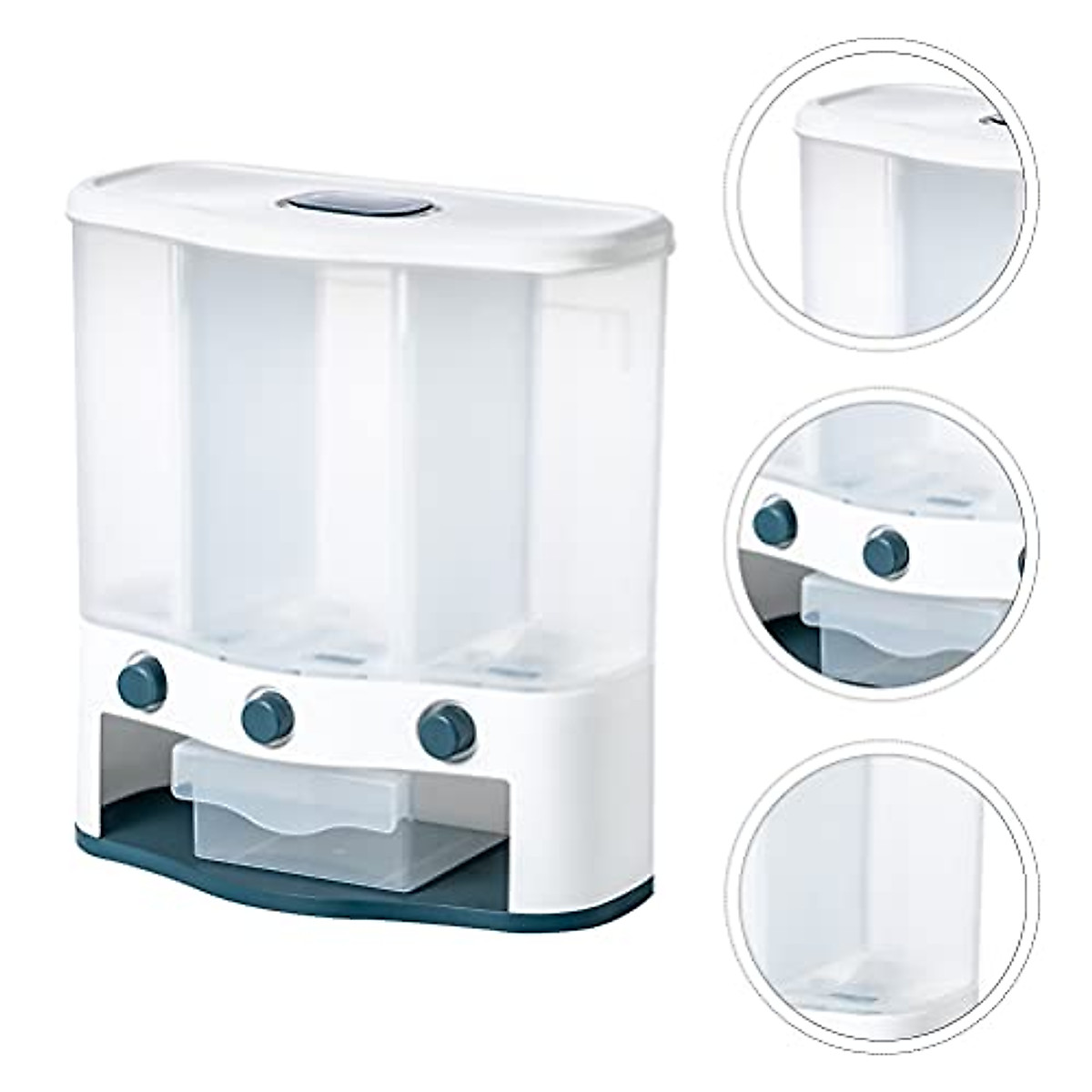 Veemoon 1pc Rice Bucket Plastic to Go Containers Plastic Containers for Food Spaghetti Container Grain Sealing Can Rice Cereal Multifunctional Sealing Can Whole Grains Storage Tank Pp