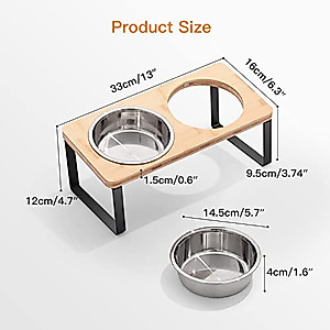 AKAOLA Cat Food Bowls Elevated Tilted 10°Raised Cat Bowls Whisker Friendly Food & Water Bowls Stand Feeder for Cat & Puppy Non-Slip Anti-Noise