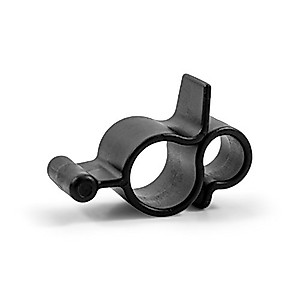 Camco Black Standard Awning Clip for Rope Light - Slides into Awning Roller Bar Channel to Create a Convenient Hook | Two Hanging Positions | Holds Party Lights, RV Lights, String Lights - (42708)