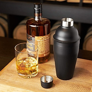 JNWINOG 12Pcs-Cocktail Shaker Set Stainless Steel Bartending Kit 18.6oz Cocktail Bar Set Cocktail Mix Drink Making Kit Professional Bar and Home Drink Bar Tools for Bartender(Matte Black)