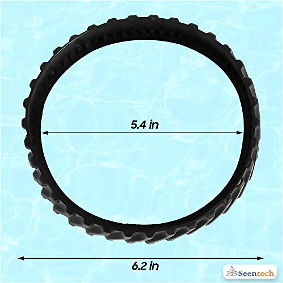 Seentech R0526100 Swimming Pool Cleaner Replacement Tire Track Wheel Compatible with MX8/MX6 In-Ground Pool Cleaner - Heavy Duty Rubber - Improves The tire Life Cycle by 50% (2-Pack)