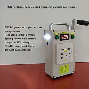 Portable Hand Crank Generator 220V 12V 5V E Phone Lanterns Charging Hand Generator Charger2 Outdoor Hand Generator Hand Crank Charger Hand Generator