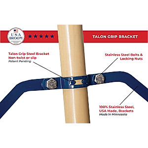 USA Broom 36 in Heavy Duty Push Broom Outdoor Sweep Ashpalt/Concrete Stiff Bristles, USA Steel Brackets, Stainless Steel Hardware, No Plastic 100 Percent Made in The USA