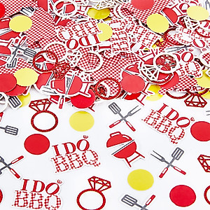 BBQ Bachelorette Party Decorations I Do BBQ Party confetti for Adult 200 PCS I Do BBQ Bachelorette Party Decorations I Do BBQ table decoration confetti summer Picnic i Do BBQ Decoration Supplies for Wedding, Engagement, Bridal Shower Outdoor Indoor
