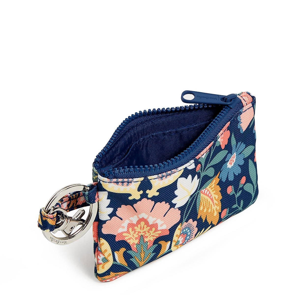 Vera Bradley Women's Recycled Lighten Up Reactive Zip ID Case and Lanyard Combo, Enchanted Mandala Blue, One Size