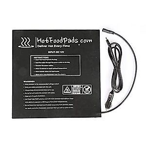12"x12" Food Delivery Heated Pad for Bag Car 12v. DC Pizza Warmer for Belleford, Herculean, Homevative, BlueVoy, Kibaga, NZ Home, Rubbermaid fits 23"x14"x15", and 17"x17" (14x14) (12"x12")