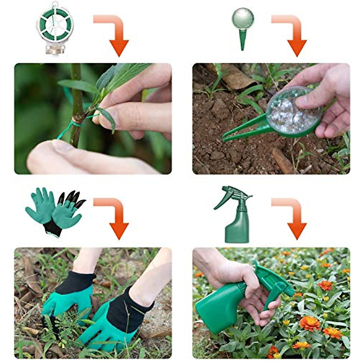 LANNIU Garden Tool Set, 27 Piece Stainless Steel Heavy Duty Gardening Tool Set, Gardening Tools for Women/Grandparents/Parents