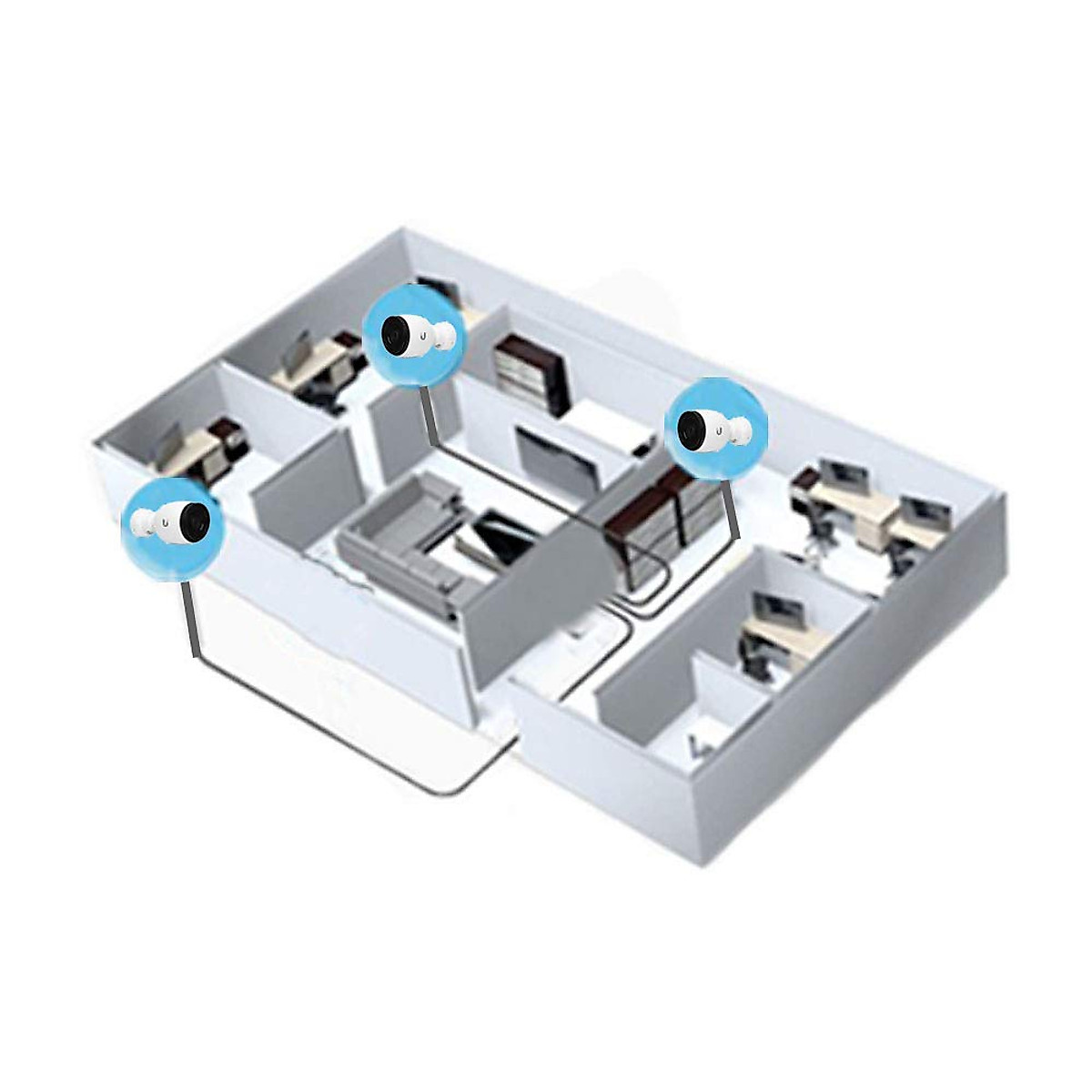 UniFi UVC-G3-PRO 1080p Outdoor Weatherproof IP Camera with 3X Optical Zoom (3-Pack)