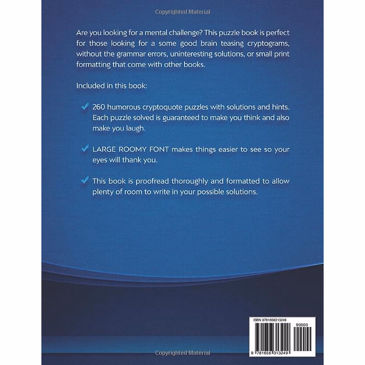 Cryptoquote Puzzle Book For Adults - 260 Humorous Large Print Cryptograms: Cryptoquip Puzzle Book for Adults Large Print - Funny and Inspirational