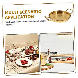 STOBAZA Korean Pot Stainless Cookware Stainless Steel Soup Pot Discada Disc Cooker Sauce Pan Ramyun Cooker Gold Ramen Pot Stainless Steel Dry Pot Stainless Steel Pan Cooking Pan Cute