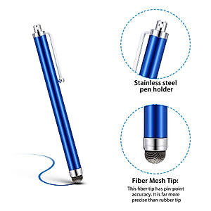 Outus 36 Pieces Stylus Pens Fiber Tip Series Capacitive Stylus Pens for Universal Touch Screen Devices Compatible with iPhone, iPad, Tablet (12 Colors)