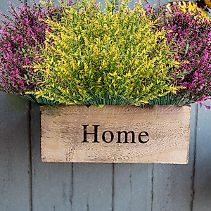 Artificial Flowers Outdoor Fake Flowers for Home Garden Window Box Decoration, Artificial Farmhouse Greenery UV Resistant Shrubs Plants for Hanging Planter Home Wedding Porch Window Decor (deep Pink)