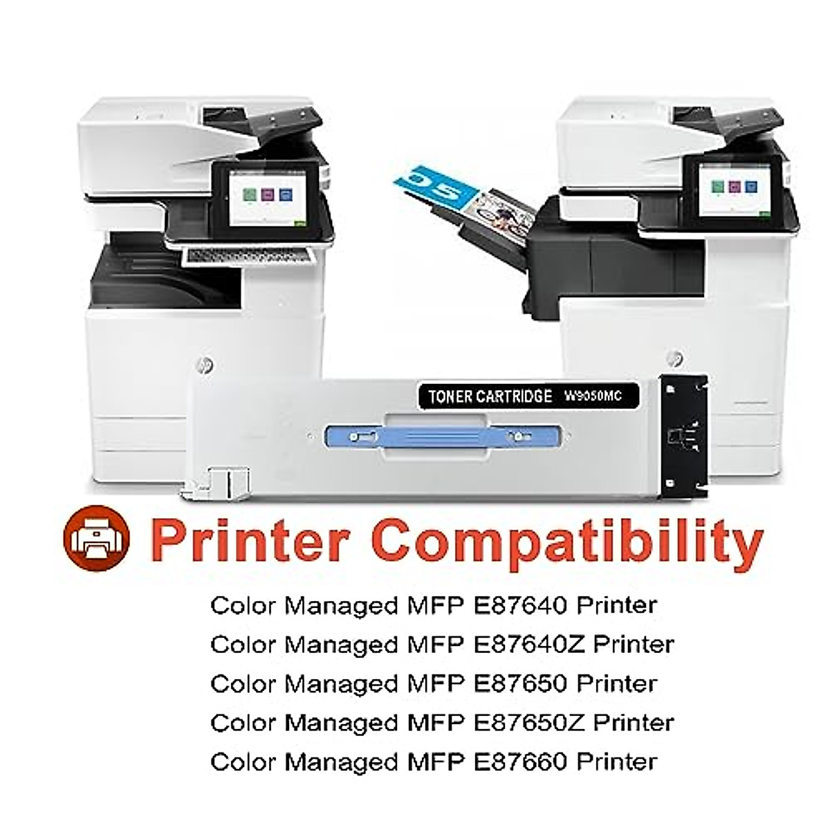 W9050MC Black Toner Cartridge,W9050MC Capacity Toner Cartridge, Compatible Replacement for Managed MFP E87660 MFP E87640 MFP E87640Z MFP E87650 MFP E87650Z Printer.(1 Pack/ Black)