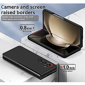 Z Fold 5 Liquid Silicone Case for Samsung Galaxy Z Fold5 5G, Slim Phone Case for Women Girls Soft Gel Rubber Ultra Thin Anti-Scratch Design Protective Cover for Samsung Z Fold 5 5G 7.6-inch (Black)