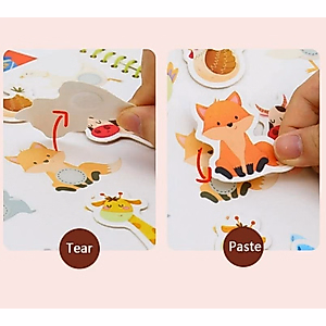 JIFOVER Early Education Enlightenment Quiet Sticker Toy,Keep Your Kids Away from Electronics,2023 New Toddler Busy BookEducational Toddler Books Educational Toys for 2-6 Year Old Kids (5pcs)