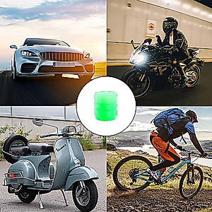 GlowValve™ Glow in The Dark Valve Cap, Webdiennuoc Valve Caps, Luminous Tire Valve Stem Caps, Universal Fluorescent Tire Valve Caps for Car, Truck, Motorcycle (Blue,4 PCS)