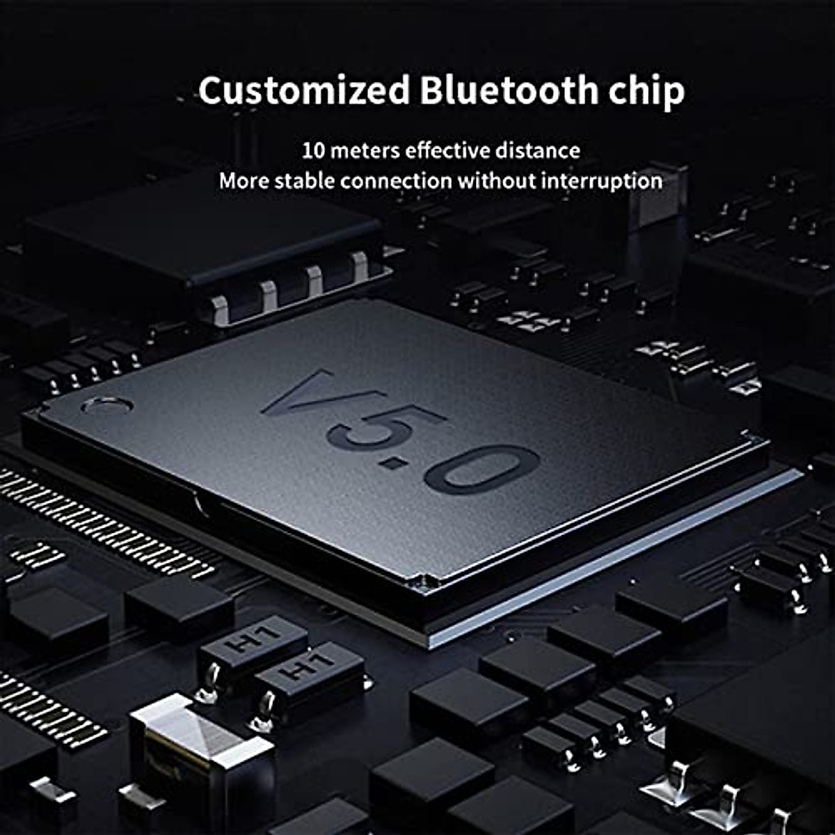 Wireless Earbuds Bluetooth 5.0 Headphones, in Ear Ultra-Mini Headset Built-in Microphone HD Calls, IPX5 Waterproof Immersive Premium Sound Stereophones Sports Earbug with Charging Case