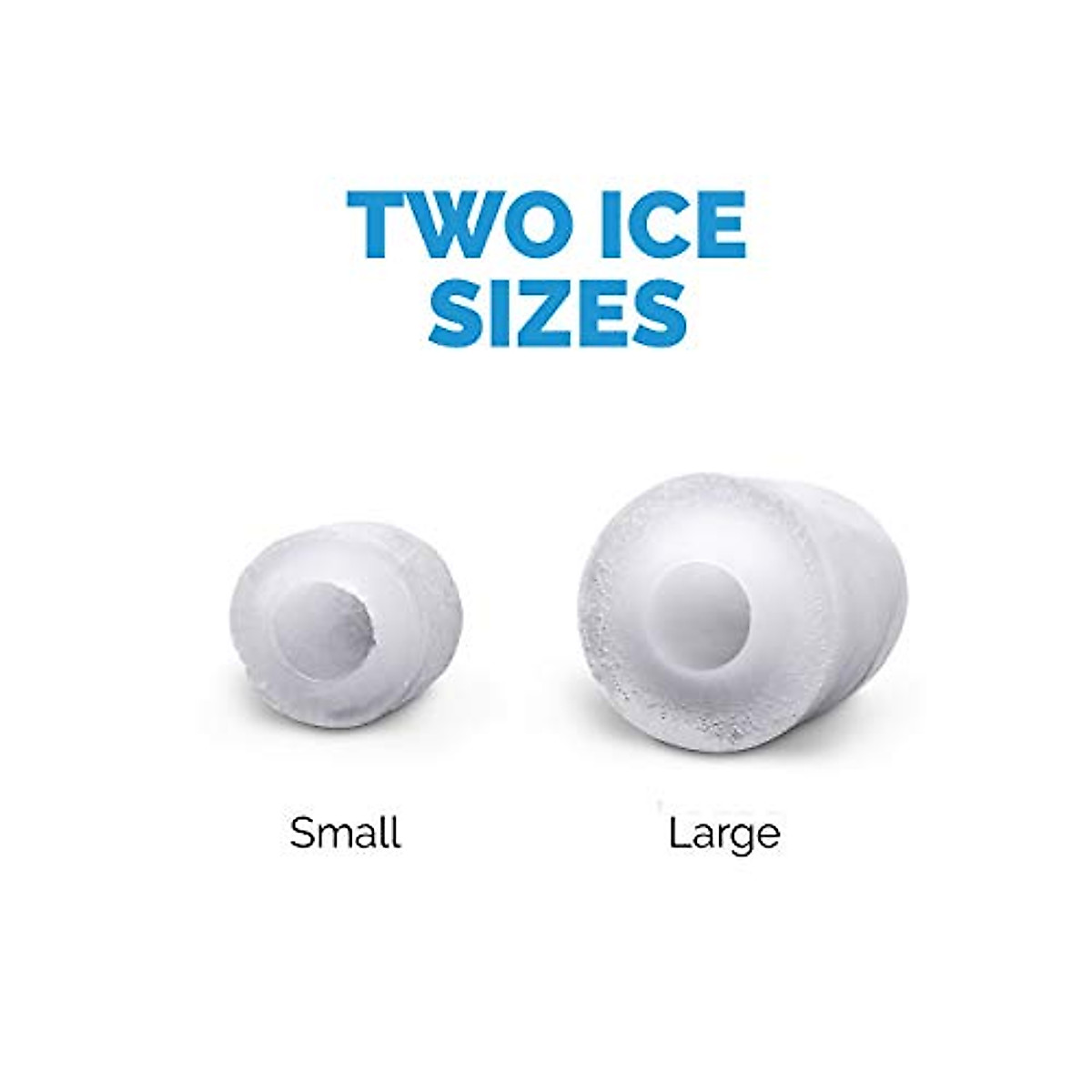 Newair Portable Countertop Ice Maker, Silver | 33 lbs. Of Ice A Day, Ice Cubes Ready In 8 Minutes With 2 Ice Bullet Sizes | Ideal For Home, Office, Bar, RV NIM033SS00