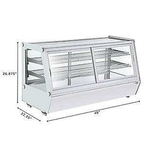 KoolMore CDC-250-WH 48 in. Self-Service Countertop Bakery Display Refrigerator in White