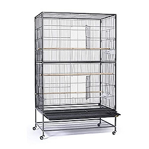 Prevue Hendryx F050 Pet Products Wrought Iron Flight Cage, X-Large, Hammertone Black