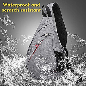 KAKA Sling Bag, Crossbody Backpack Canvas Waterproof Daypack Casual Shoulder Bag(Small One Grey)…