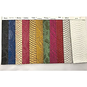 New Creations Fabric & Foam Inc, 54" Wide Faux Viper Snake Skin Vinyl-Faux Leather-3D Scales Fabric by The Yard, White