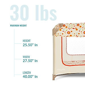 Zodiak Portable Playard with Carry Bag & Shoulder Strap, Beige