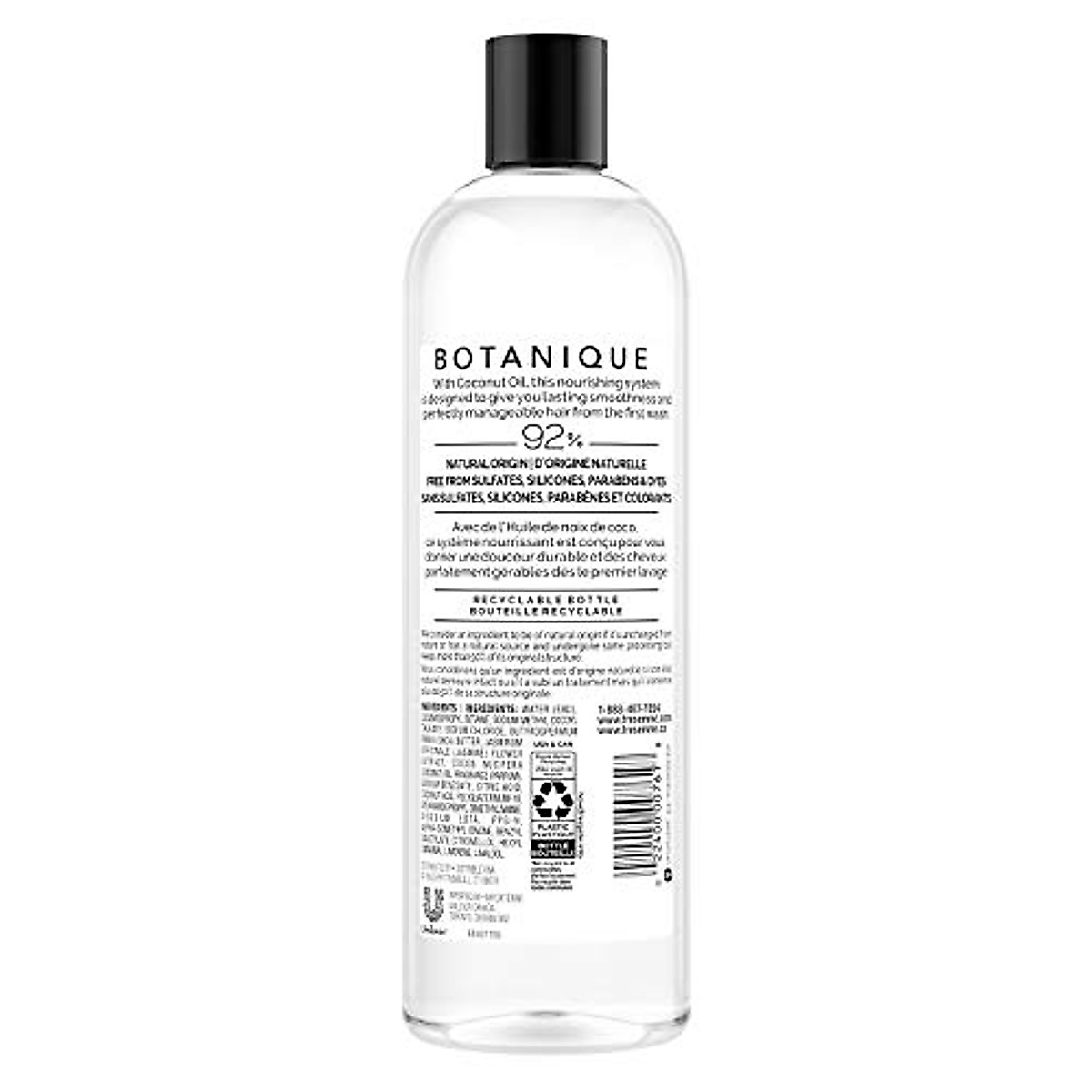 TRESemmé Botanique Coconut Nourish Shampoo for Dry, Frizzy Hair - 92% Derived Natural Materials, Professional Performance, 16 Fl Oz (Pack of 4)