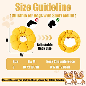 HOMBYS Soft Dog Cone for Dogs and Cats, Cute & Fluffy Flower Shape for Claming Dog, Adjustable Dog Collar Alternative After Surgery, Protective Elizabethan Collar for Dogs Recovery & Stop Licking,S