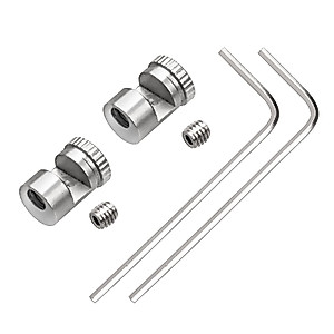 A.I.FORCE 2 Packs Thumb Stud for Buck 110 Folding Knife, Universal Replacement Thumb Button for Folding Hunting Knives Blade Thickness 2.5mm to 3mm, with Hex Wrench (Sliver)