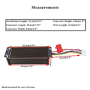 Pro Chaser DC-DC 72V 60V 48V Volt Voltage to 12V Step Down Voltage Reducer Regulator 360W 30A for Scooters & Bicycles Golf Cart (30A 360W)