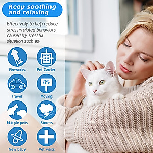 BBDYOY Cat Calming Collar 2 Pack Pheromone Calm Anxiety Collar for Cats and Kittens Stress Reliever Relaxing Comfortable Collar Breakaway Design Gray/Black