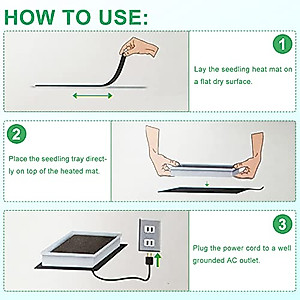 GYTF 21Watts Seedling Heat Mat - MET Standard Warm Hydroponic Heating Pad for Indoor Gardening, Durable Waterproof 10" x 20.75"